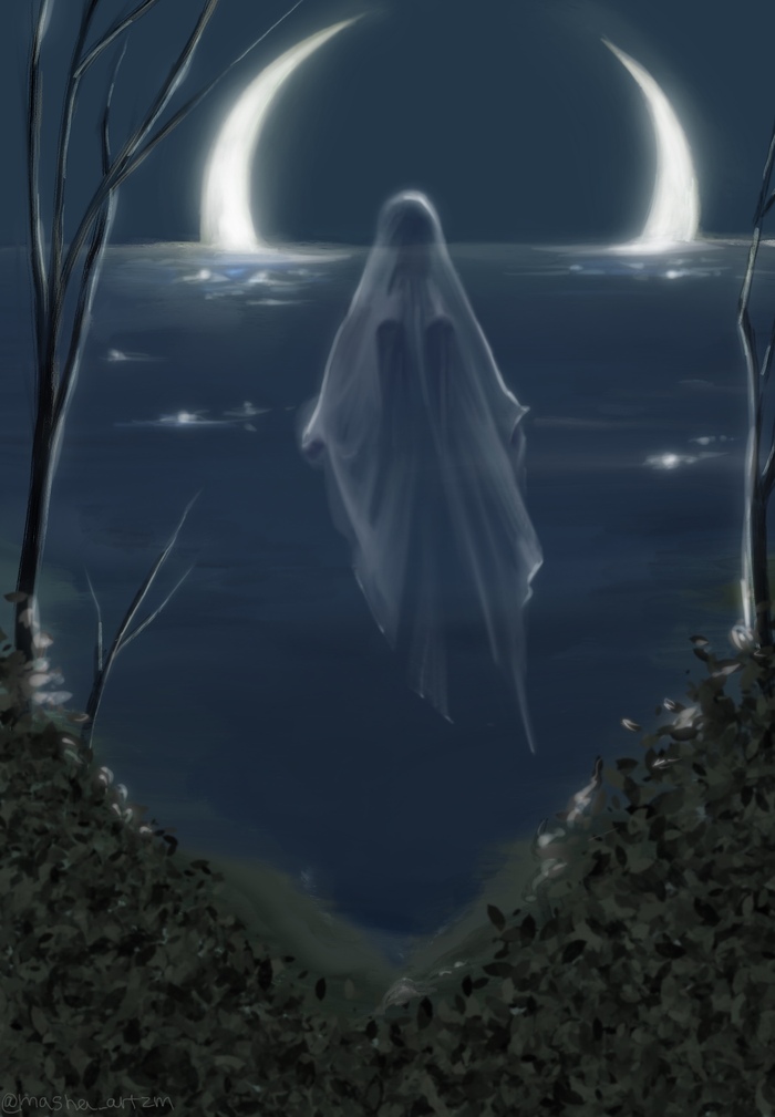 Иллюстрация Witch ghost в стиле 2d | Illustrators.ru