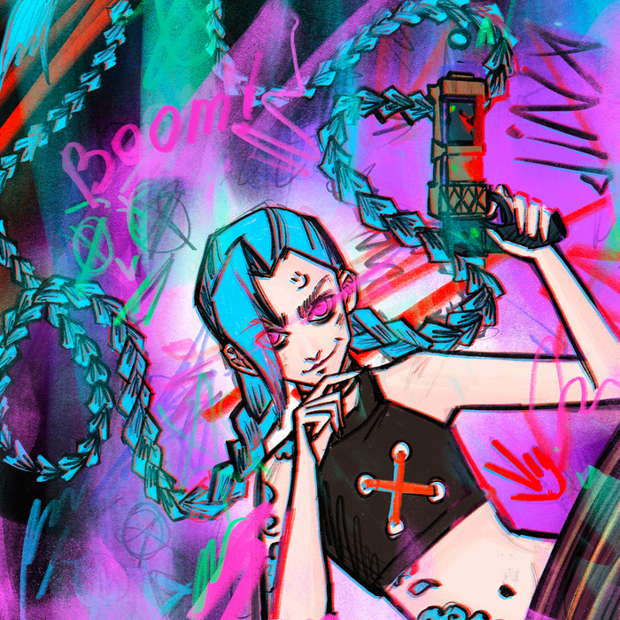 Иллюстрация Jinx в стиле 2d, компьютерная графика | Illustrators.ru