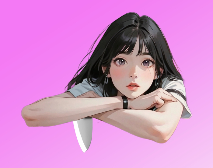 Иллюстрация Девушка-нож 1 | Illustrators.ru