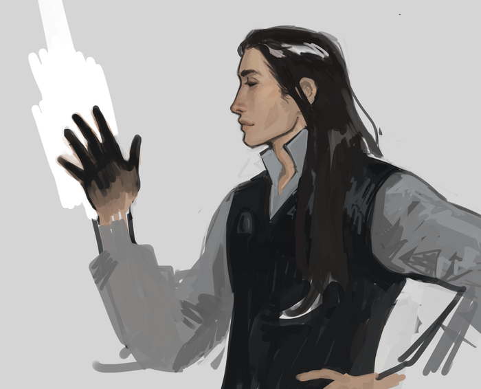 Иллюстрация Strange Touch в стиле скетчи | Illustrators.ru