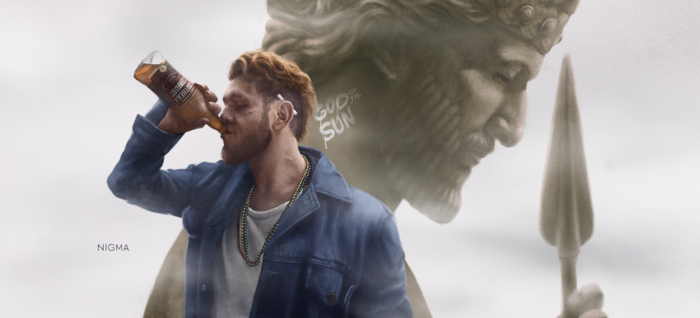 Иллюстрация Mad Sweeney (American Gods Fanart) в стиле реализм