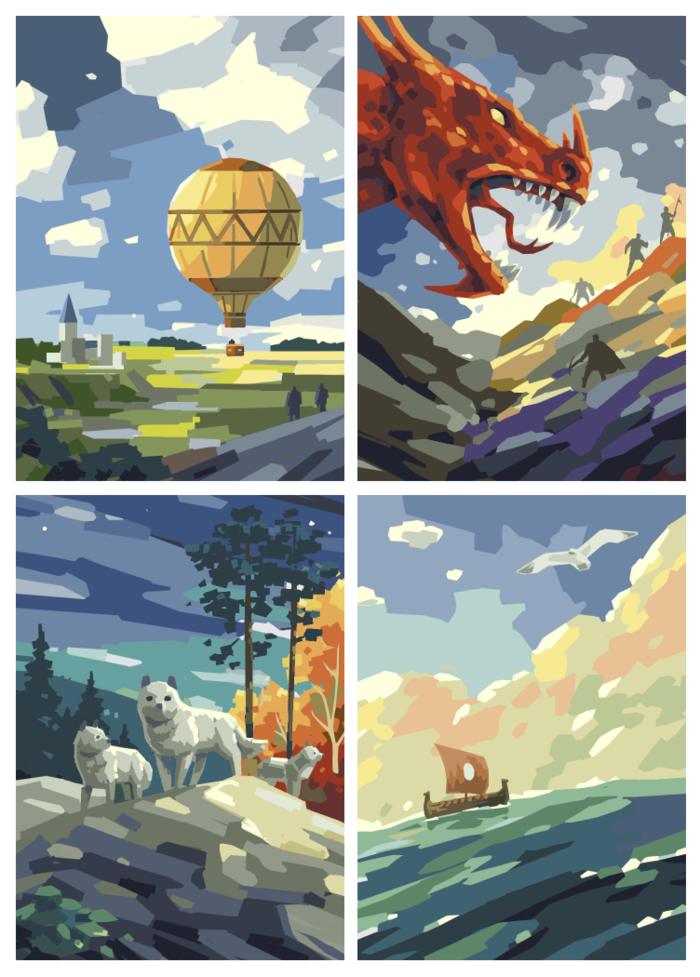 Иллюстрация Карты фэнтези в стиле 2d, cg, game dev