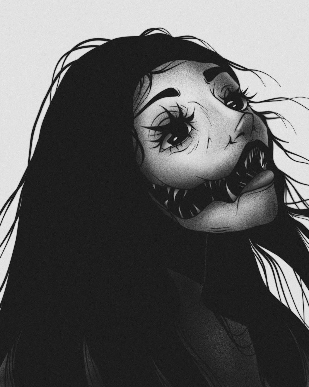 Иллюстрация pretty scary в стиле люди | Illustrators.ru