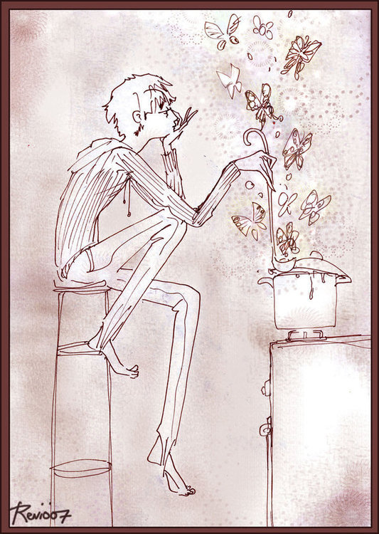 Иллюстрация fly-cook в стиле графика | Illustrators.ru