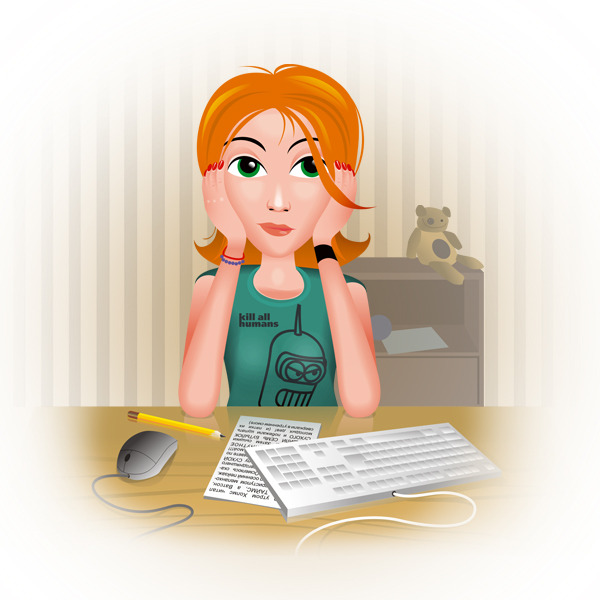 Иллюстрация Girl в стиле 2d | Illustrators.ru