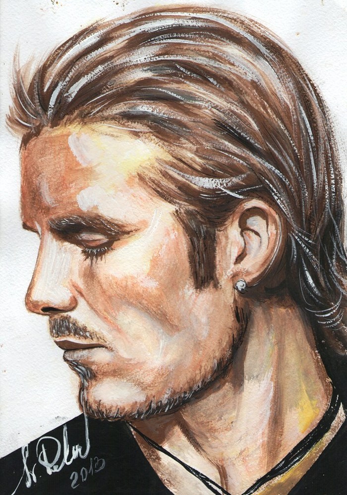 Иллюстрация David Beckham в стиле реализм | Illustrators.ru