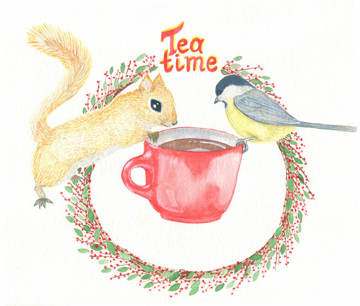 Иллюстрация Tea time2 в стиле детский | Illustrators.ru