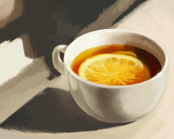 Иллюстрация Lemon tea в стиле 2d | Illustrators.ru