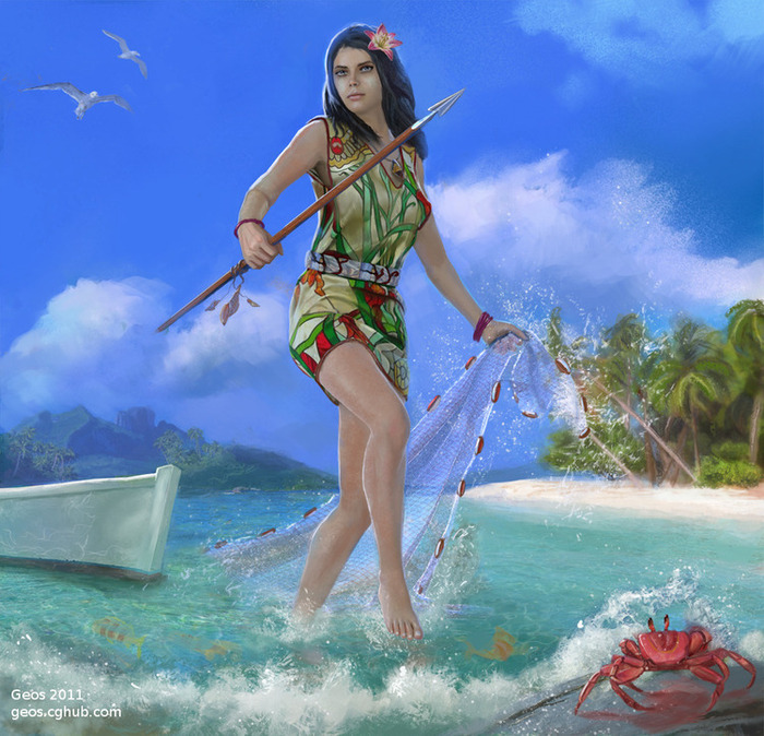 Иллюстрация Aqua в стиле cg | Illustrators.ru