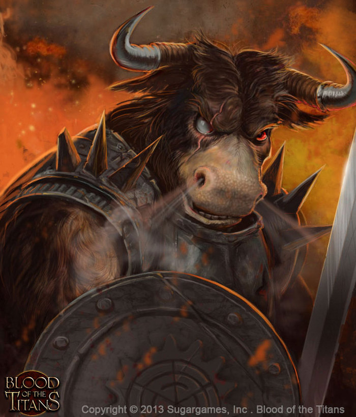 Иллюстрация Minotaur в стиле 2d | Illustrators.ru