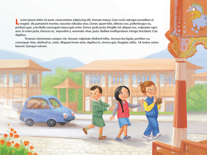 Иллюстрация В городе Тимпху в стиле классика | Illustrators.ru