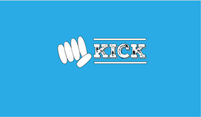 Иллюстрация Kick logo в стиле 2d | Illustrators.ru