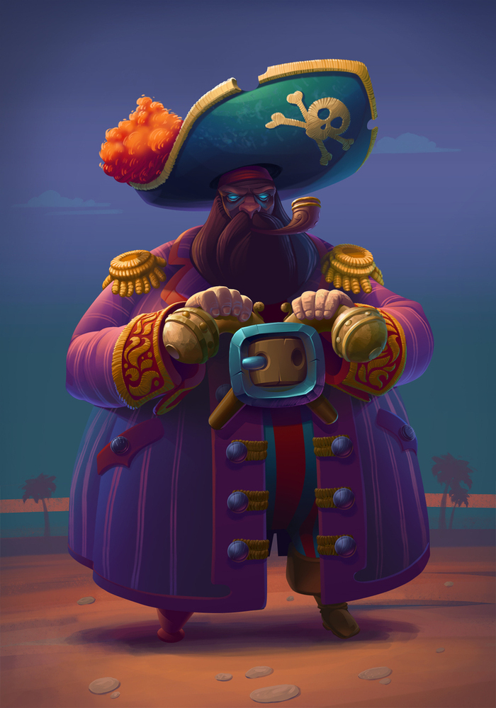 Иллюстрация captain в стиле 2d | Illustrators.ru