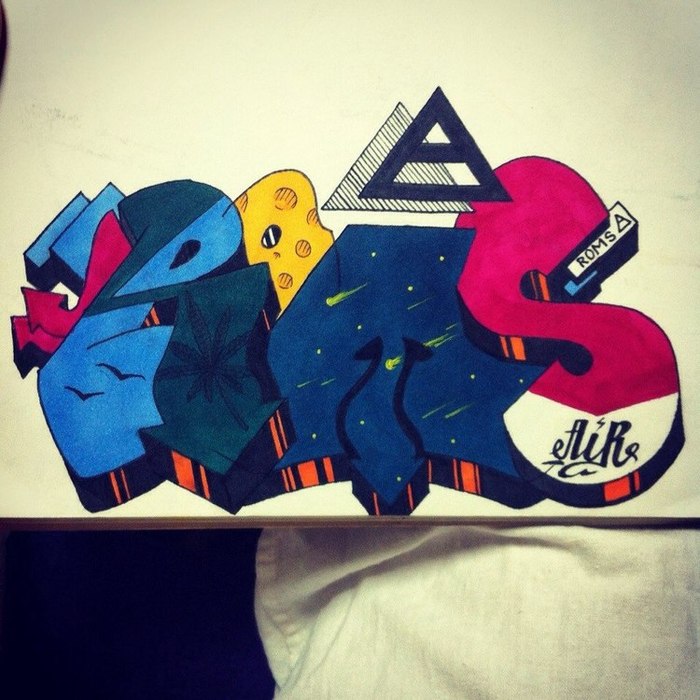 Иллюстрация Roms. в стиле graffiti | Illustrators.ru