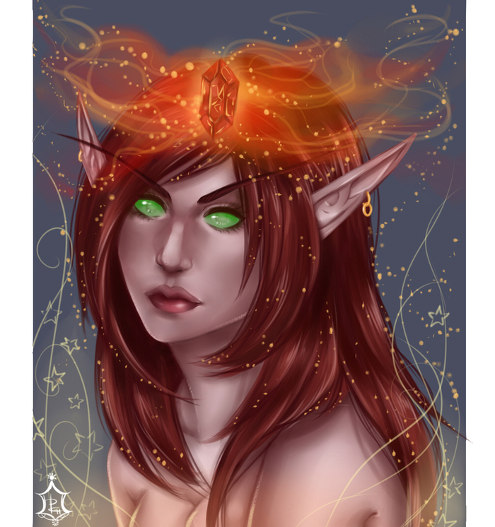 Иллюстрация elf в стиле графика | Illustrators.ru