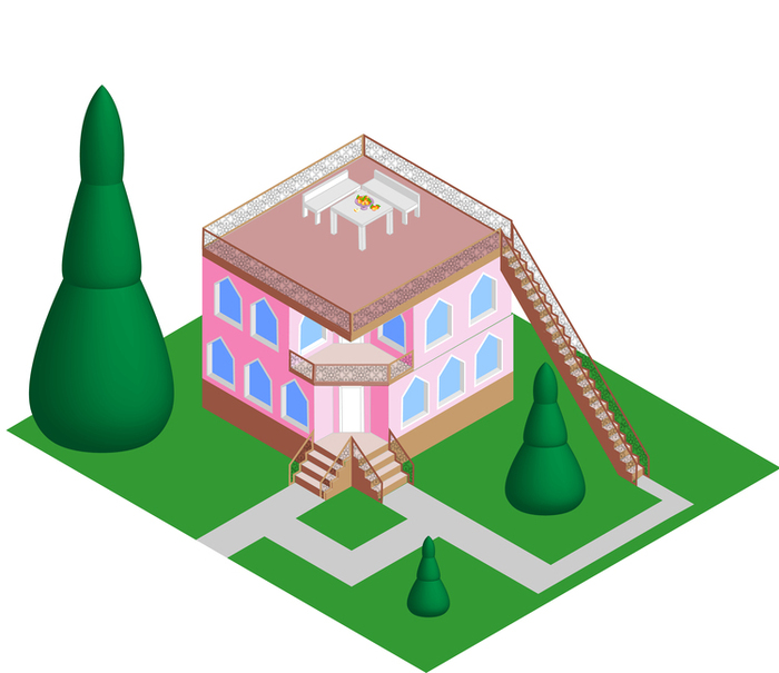 Иллюстрация 3d vector home в стиле 3d | Illustrators.ru