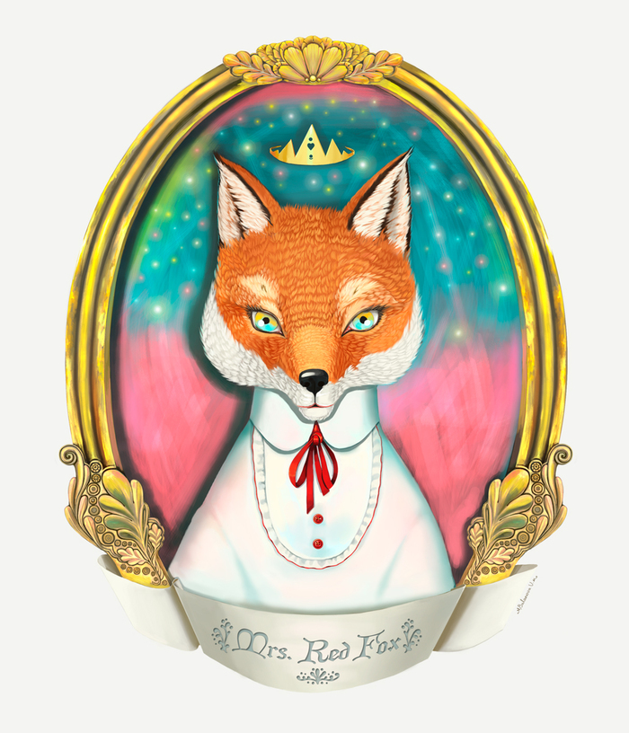Иллюстрация Mrs.Red Fox в стиле 2d | Illustrators.ru
