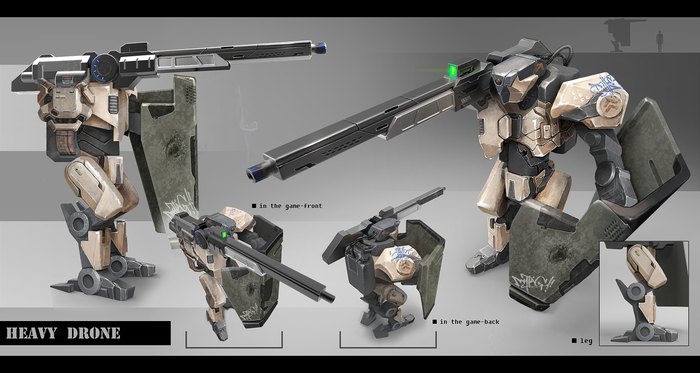 Иллюстрация heavy dron в стиле 3d, cg, game dev | Illustrators.ru