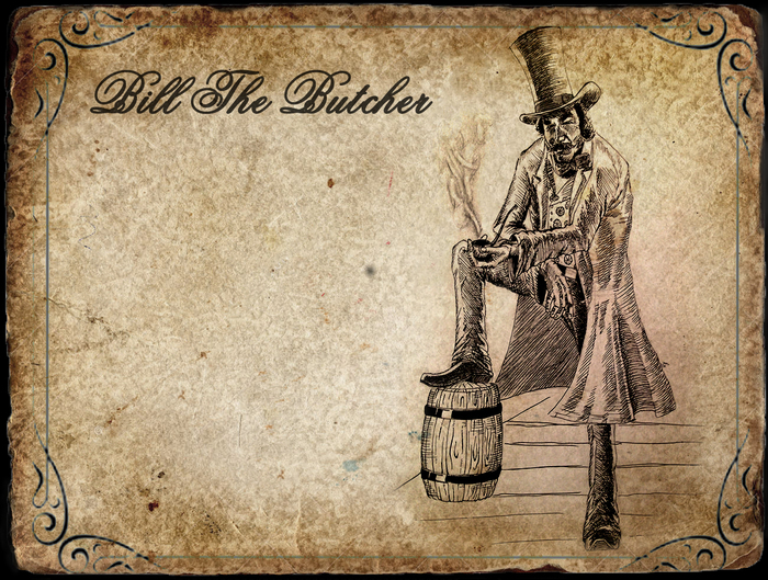 Иллюстрация Bill The Butcher в стиле книжная графика