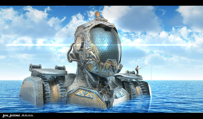 Иллюстрация Мехатрон в стиле 3d, cg, компьютерная графика