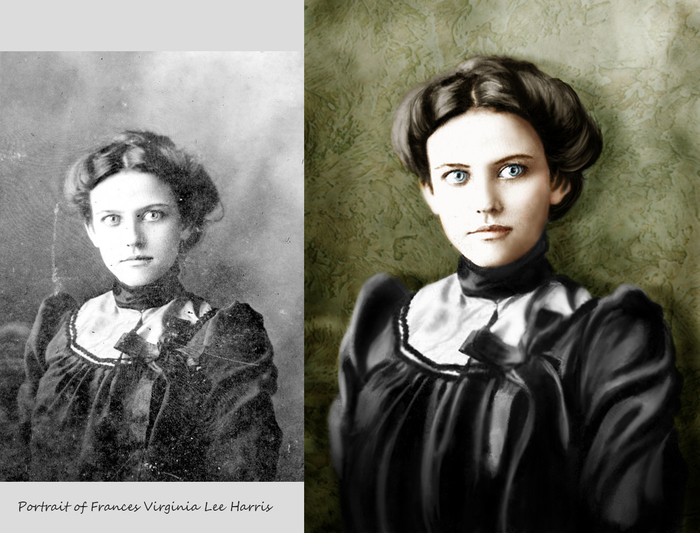 Иллюстрация Портрет девушки (ретушь и колор) в стиле компьютерная