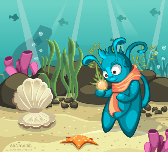 Иллюстрация Amazing pearl 2014 в стиле 2d, компьютерная графика,