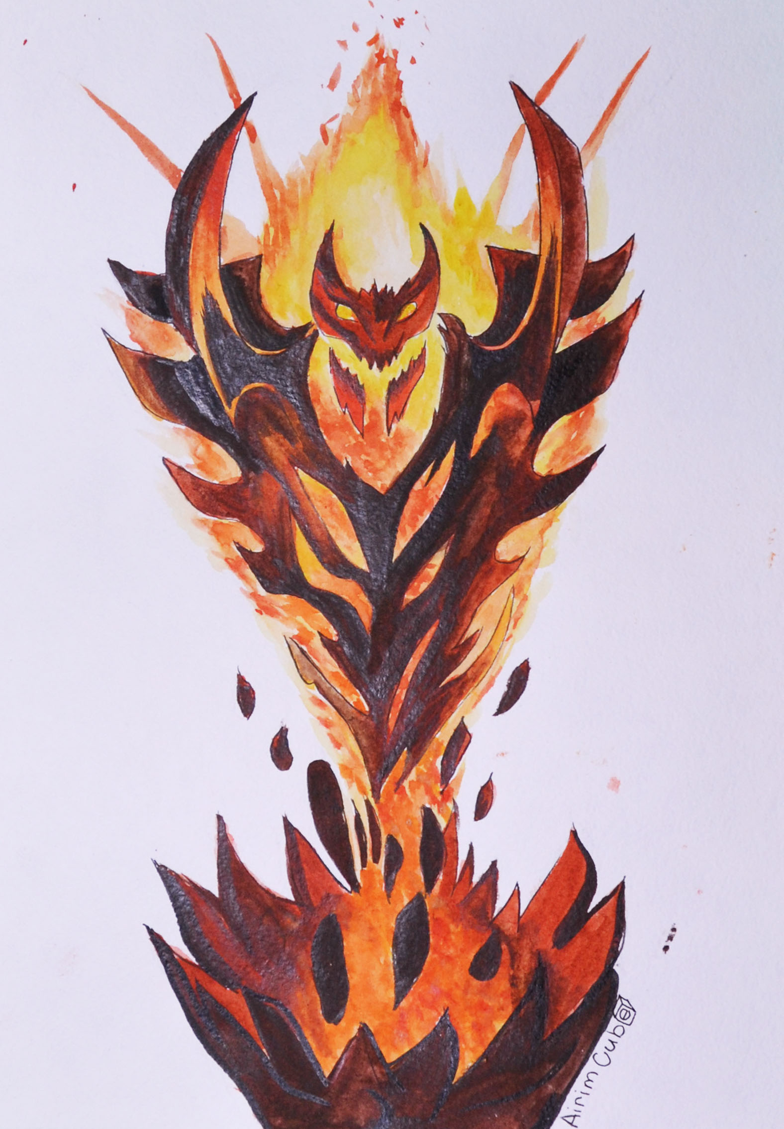 Иллюстрация Shadow Fiend в стиле 2d, персонажи | Illustrators.ru