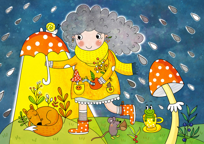 Иллюстрация hello september в стиле детский | Illustrators.ru