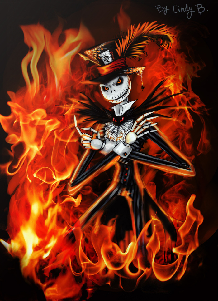 Иллюстрация Jack Skellington в стиле 2d, компьютерная графика