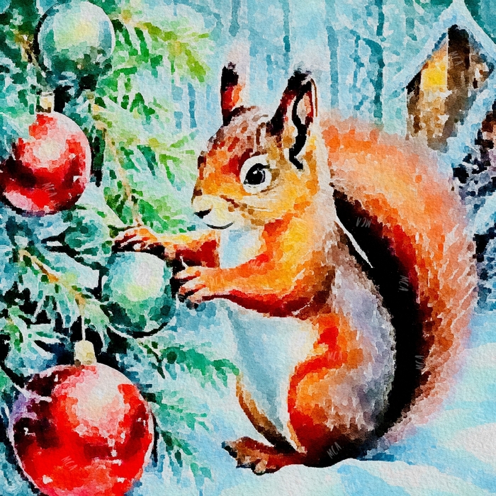 Новогодние истории 2 в стиле Животные, Персонажи на Illustrators.ru